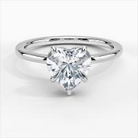China Engagement Bands or Rings Elegant White Gold Plated Heart Ring for Women's Jewelry for sale
