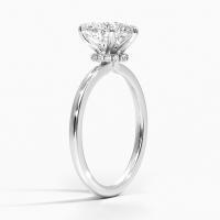 China Engagement Bands or Rings Elegant White Gold Plated Heart Ring for Women's Jewelry for sale