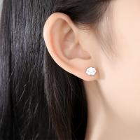 China Rhodium Plated 925 Silver Clouds Enamel Stud Earrings for Baby Children Little Girl for sale