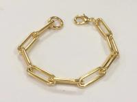 China Thicker Brass Bracelet 18K Gold Chain for Men and Women in Various Lengths by Karen for sale