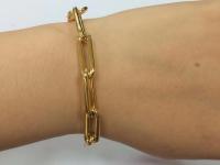 China Thicker Brass Bracelet 18K Gold Chain for Men and Women in Various Lengths by Karen for sale