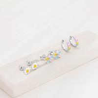 China Handmade Heart Shaped 925 Sterling Silver Huggie Earrings with Enamel for OEM ODM Custom Orders for sale