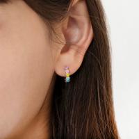 China Handmade Heart Shaped 925 Sterling Silver Huggie Earrings with Enamel for OEM ODM Custom Orders for sale