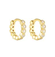 China 18K Gold Plated Baby Emerald CZ Huggie Earrings For Girls Everyday Jewelry for sale