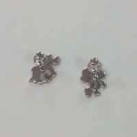 China Wholesales White Enamel Unicorn Fantasy 925 Silver Earrings Girls' Enamel Colors White for sale