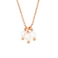 China 925 Sterling Silver Three Freshwater Pearls Charm Pendant Necklace for Women 16