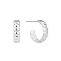 China Customized Logo 925 Sterling Silver Small Hoop Earrings for Girls Classic Design for sale