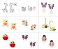 China Cute Trendy Pink Flower Enamel Screw Back Earring Adorable 925 Sterling Silver Design for sale