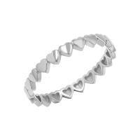 China Highly Polished Heart Shape Ring in 925 Sterling Silver Available in US Sizes #4-10 for sale
