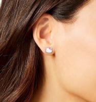China 18K Gold Plated Hello Kitty Enamel Stud Earrings for Girls in 925 Sterling Silver for sale
