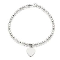 China Heart and Tree Shape Charm Beaded Bracelet 925 Sterling Silver for Women's Bracelets for sale
