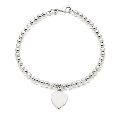 China Heart and Tree Shape Charm Beaded Bracelet 925 Sterling Silver for Women's Bracelets for sale