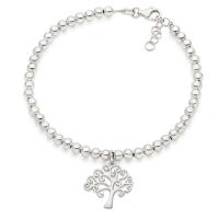 China Heart and Tree Shape Charm Beaded Bracelet 925 Sterling Silver for Women's Bracelets for sale