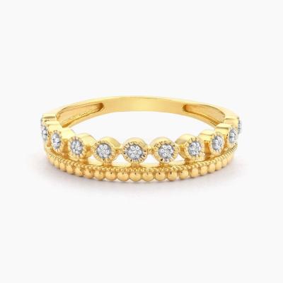 China 925 Sterling Silver CLASSIC Style Wholesales Stackable Women's Ring With Gold Plated Beads for sale