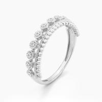 China 925 Sterling Silver CLASSIC Style Wholesales Stackable Women's Ring With Gold Plated Beads for sale