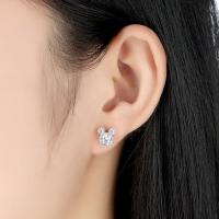 China Third Party Appraisal Certified Children Jewelry 925 Sterling Silver Mouse Earrings for sale