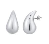 China Customized Logo 18K Gold Plated Teardrop Hollow Stud Earring for Girls Jewelry Party for sale