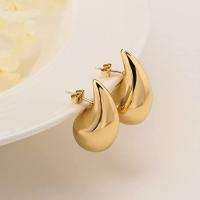 China Customized Logo 18K Gold Plated Teardrop Hollow Stud Earring for Girls Jewelry Party for sale