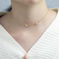 China Necklace Mini 18K Gold White Micron Pave CZ Butterfly 925 Sterling Silver Pendant for sale