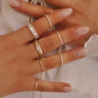 China 18K Gold Plated Stacking Wedding Eternity Band Ring for Women 925 Sterling Silver Set for sale