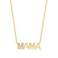 China Engagement 2022 Unique MAMA 18K Gold Wholesales Mother's Days Gifts 925 Sterling Silver Necklace Jewelry for sale