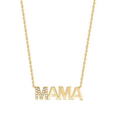 China Engagement 2022 Unique MAMA 18K Gold Wholesales Mother's Days Gifts 925 Sterling Silver Necklace Jewelry for sale