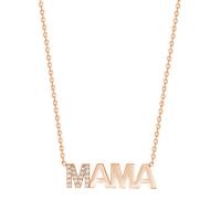 China Engagement 2022 Unique MAMA 18K Gold Wholesales Mother's Days Gifts 925 Sterling Silver Necklace Jewelry for sale