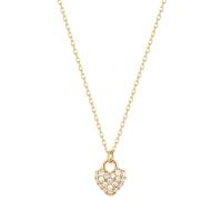 China Stunning 18K Gold Dainty Romantic Heart Necklaces for sale