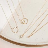 China Stunning 18K Gold Dainty Romantic Heart Necklaces for sale