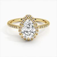 China 925 Sterling Silver Halo White Gold Plated Engagement Rings for sale