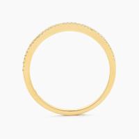 China Hot Item 18K Gold Plated Half Eternity Stackable 925 Sterling Silver Women's Band Ring for sale
