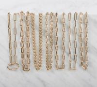 China 18K Gold Plated Large Paper Clip 925 Sterling Silver Oval Chain Necklace with OEM for sale