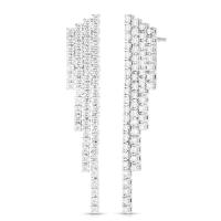 China 18K Gold Plated Cubic Zircon Tassel Brass Earrings for sale