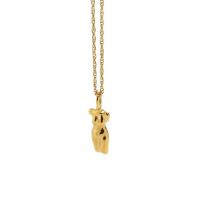 China OEM 18in 18K Gold Plated Pendant Girls Jewelry Body Shape Necklace for sale