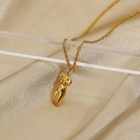 China OEM 18in 18K Gold Plated Pendant Girls Jewelry Body Shape Necklace for sale