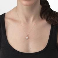 China Trendy Gold Plated 925 Sterling Silver Heart Locket Charm Pendant Necklace for sale