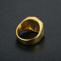 China Crown 18K Gold Plated Ring Square Unisex Hand White Crystal Couple Ring for sale