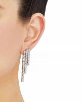 China Oval Tennis White Cubic Zircon Earrings for Women Luxury Jewelry for sale
