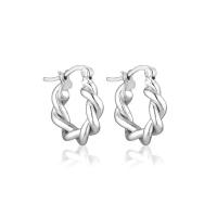 China 15mm Twisted Chunky Hoop Hollow Women's Fashion Earrings Jewelry for sale
