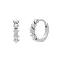 China 925 Sterling Silver Star Huggie Earrings for Women Fashion Jewelry for sale