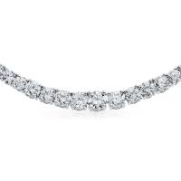 China Iced Out Tennis Chain White Mix CZ Pong Setting Ice Necklace For Hip Hop Lovers for sale