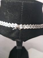 China Rhodium Plated Bling Bling Pendants 16in White Tennis Necklace for sale