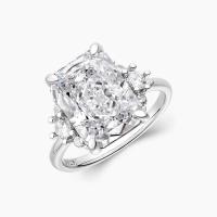 China 18K Gold Plated Main Stone CZ Vintage Wedding 925 Sterling Silver Ring for Girls for sale