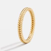 China Fine Jewelry 18K Gold Plated 925 Sterling Silver Wheat Ring for Women for sale