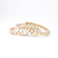 China Stacking Dot Beaded 925 Sterling Silver Ring Customized Shape 925 Silver Ring for sale