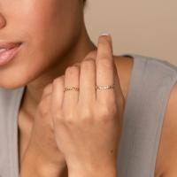 China Stacking Dot Beaded 925 Sterling Silver Ring Customized Shape 925 Silver Ring for sale