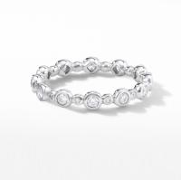 China Classics Zircon Eternity Band Gold Plated Jewelry US Size 10 Clear CZ Ring for sale