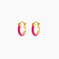 China Colored 925 Sterling Silver Hoop Earrings 18K Gold Stacking Hoop Earrings for sale