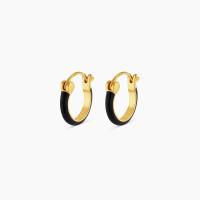 China Colored 925 Sterling Silver Hoop Earrings 18K Gold Stacking Hoop Earrings for sale
