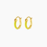 China Colored 925 Sterling Silver Hoop Earrings 18K Gold Stacking Hoop Earrings for sale